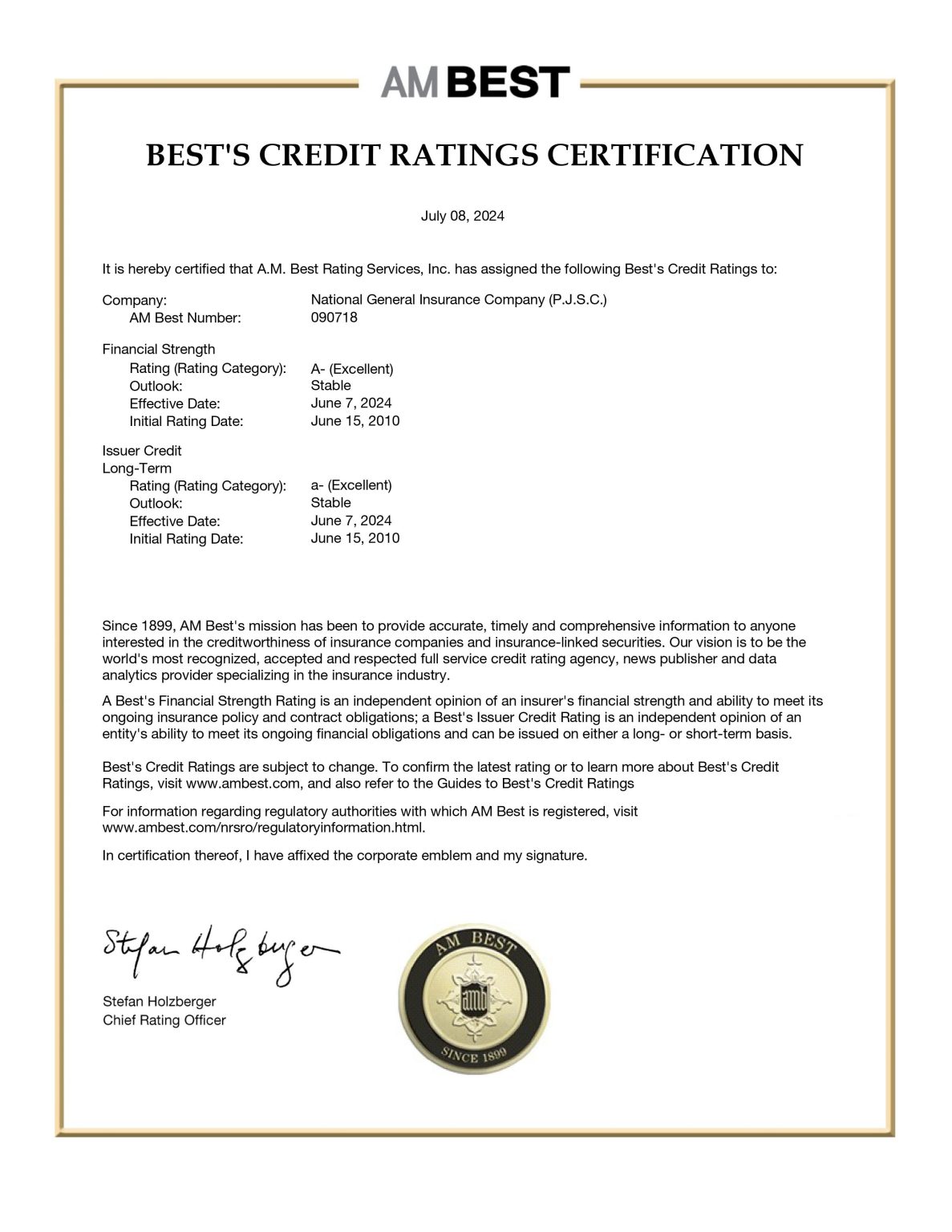 Best Credit Rating Agency | AM Best Rating - NGI UAE